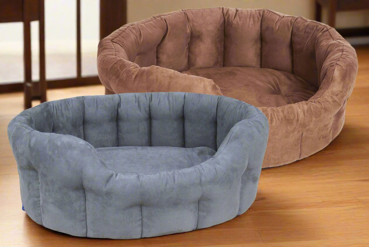 Oval Heavy Duty Faux Suede Machine Washable Dog Beds Pets Leisure P L Country Dog Beds